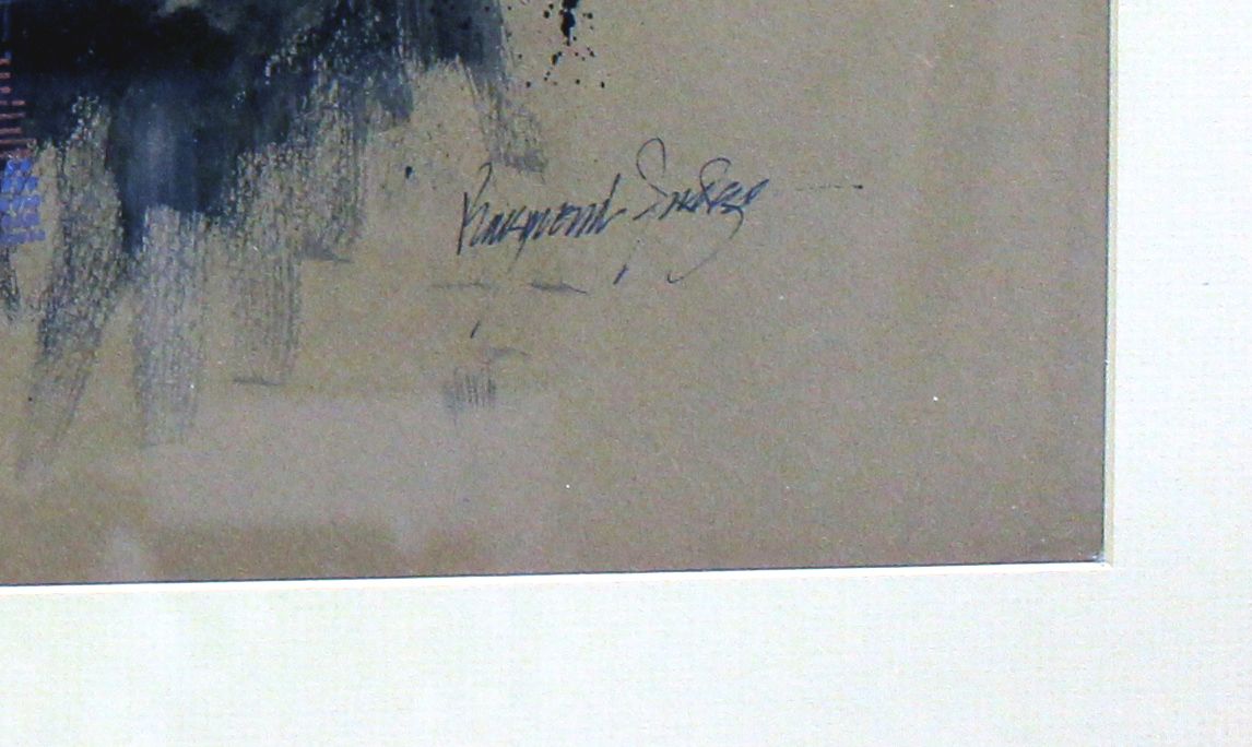 Framed Navajo Original Watercolor by Raymond Judge Jr.