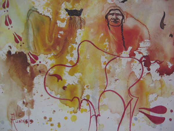 Oglala Lakota Watercolor Prints by Vic Runnels