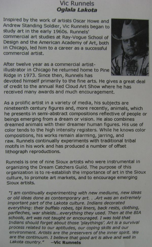 Oglala Lakota Watercolor Prints by Vic Runnels