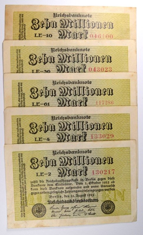 ( 5 ) 1923 2,000,000 ( TWO MILLION DOLLAR GERMAN BANK NOTES, FINE ...