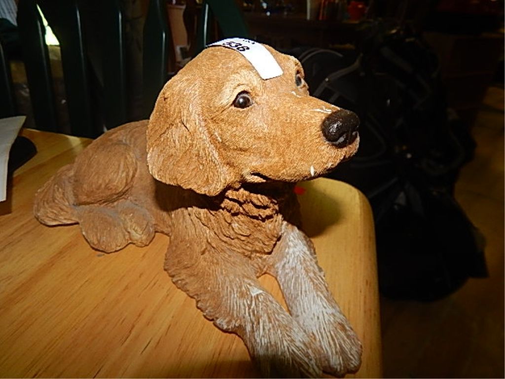 SAND CAST SCULPTURE OF DOG