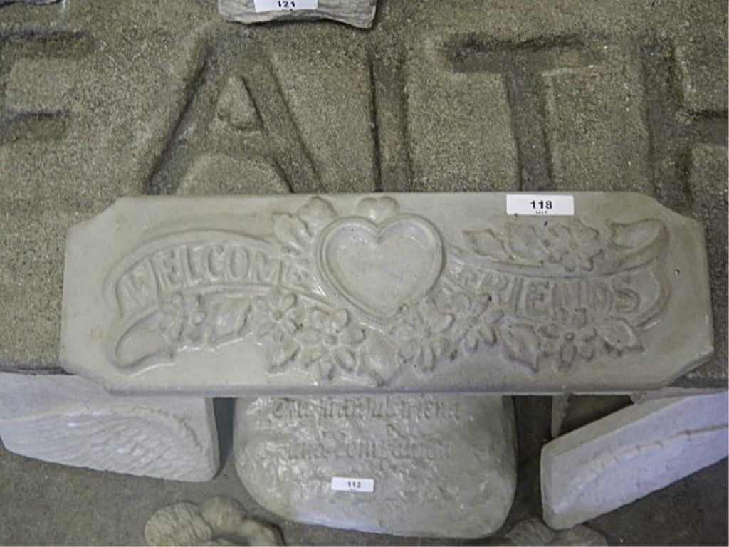 CONCRETE - PLAQUE - WELCOME