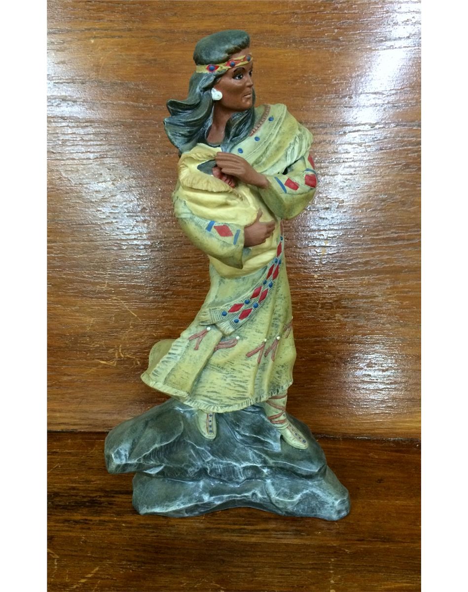 Ceramic Indian girl statue