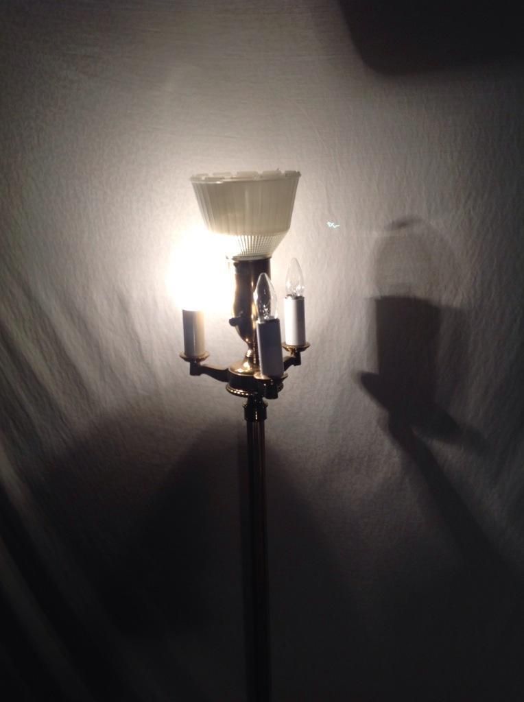 Vintage Brass Stiffel Pole Switch Floor Lamp