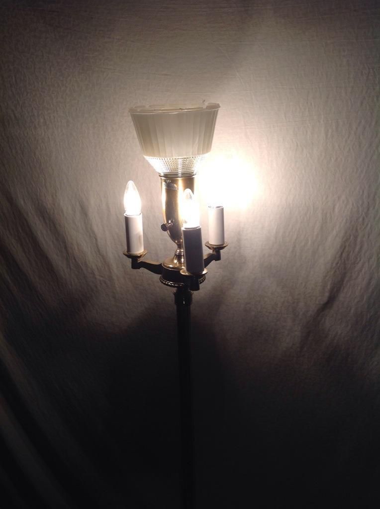 Vintage Brass Stiffel Pole Switch Floor Lamp