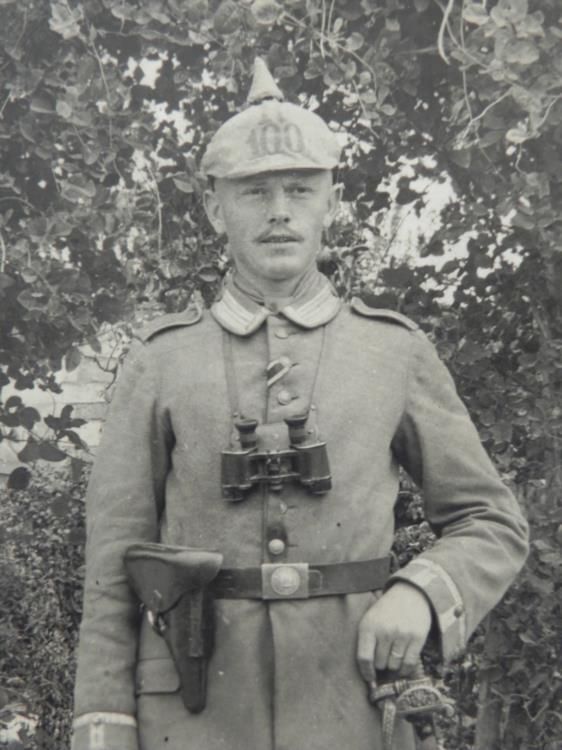 PHOTO OF GERMAN IMPERIAL SOLDIER -ORIGINAL -DATED 1915
