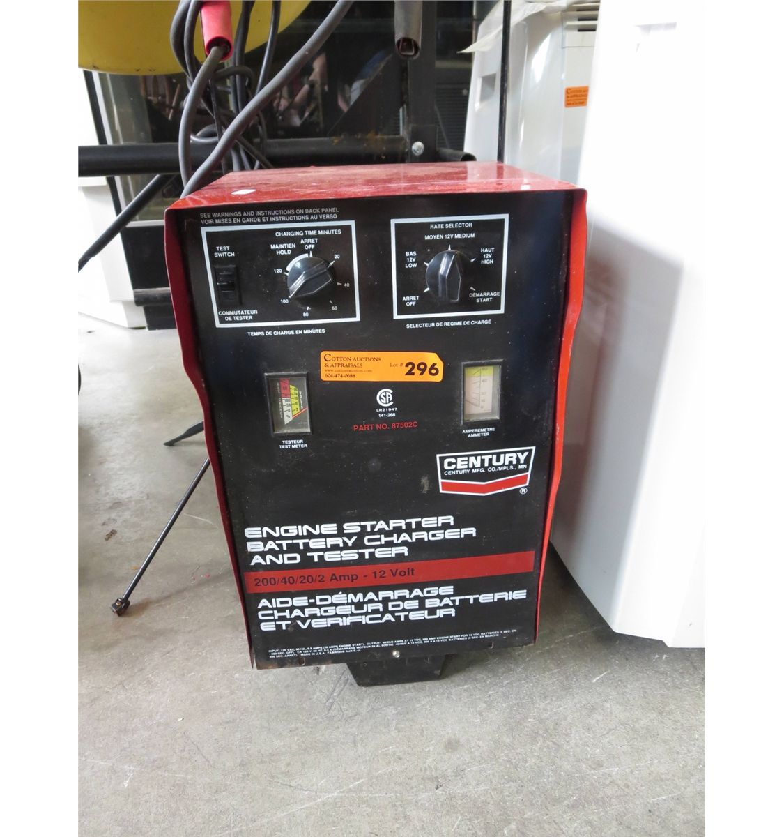 Century battery charger and tester