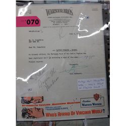 1967 Warner Bros. letter