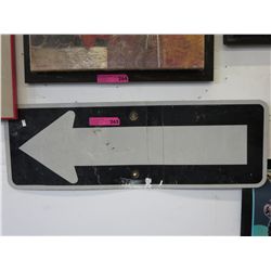 Reflective arrow sign 35" x 12"