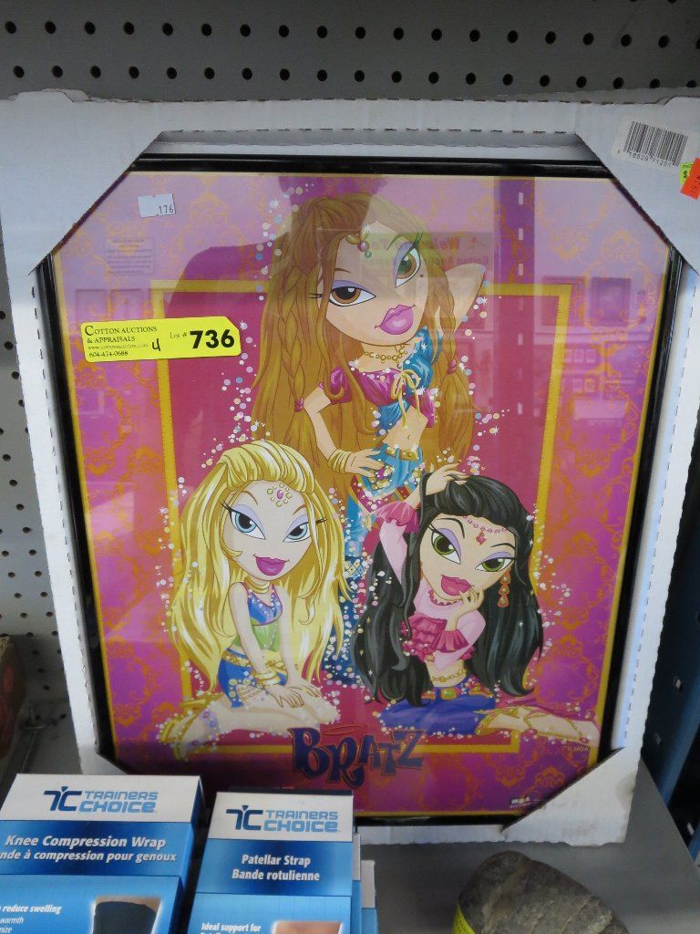 4 Framed "Bratz" posters