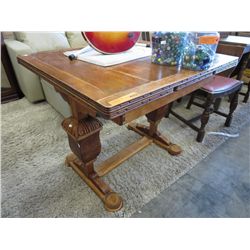 Vintage oak draw leaf table