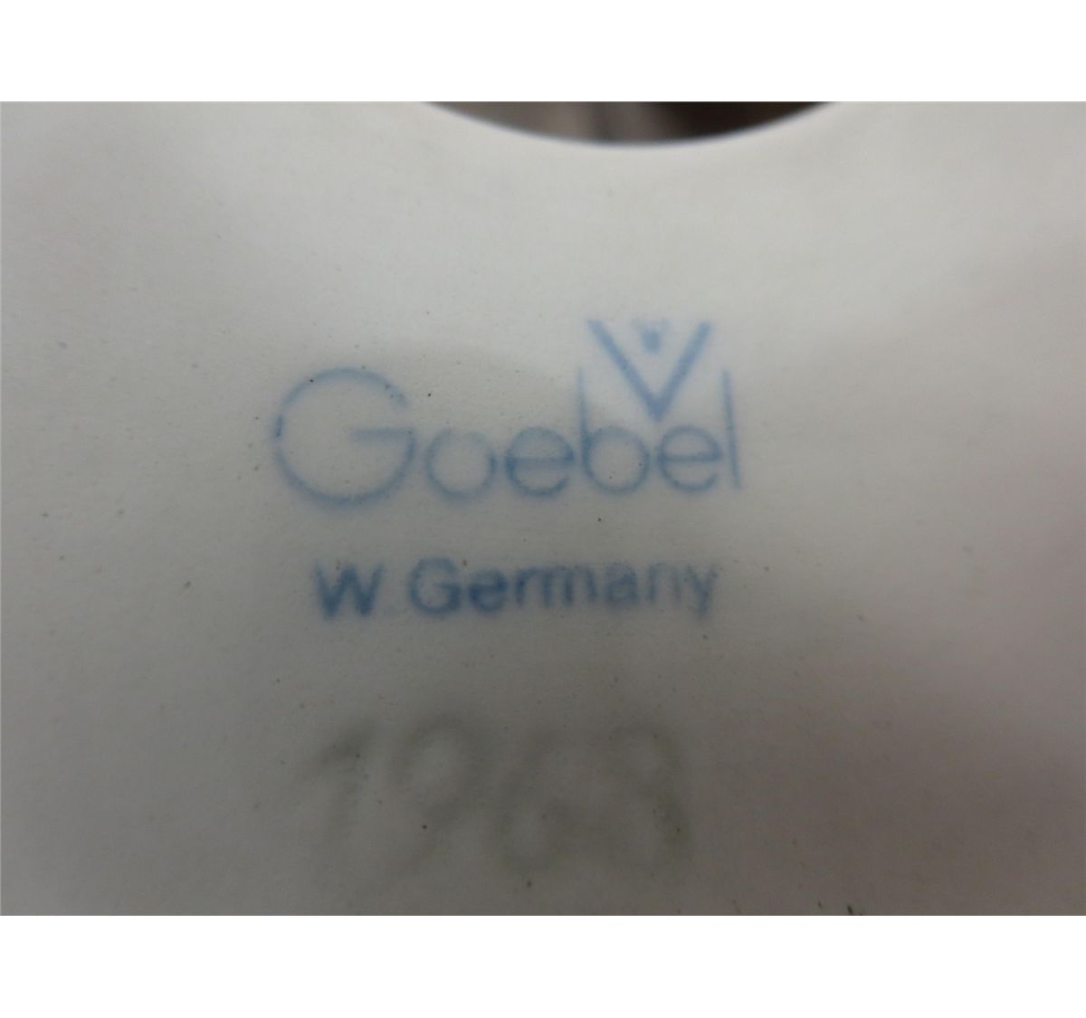 1968 Goebel porcelain bank shaped like an iron