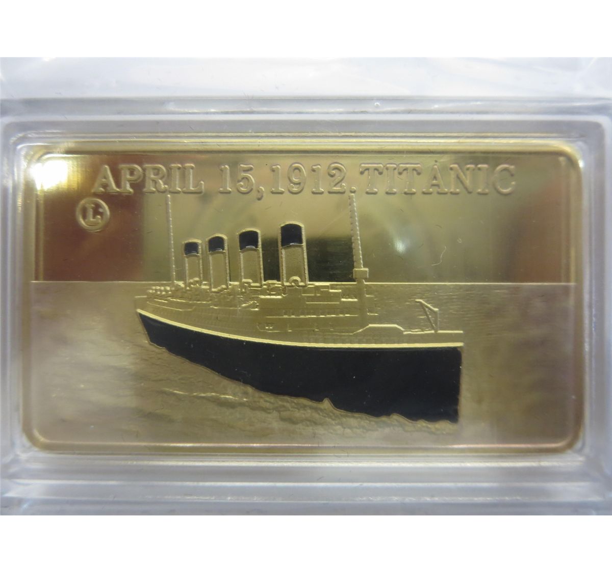 1oz Gold Clad Titanic Commemorative collectors bar