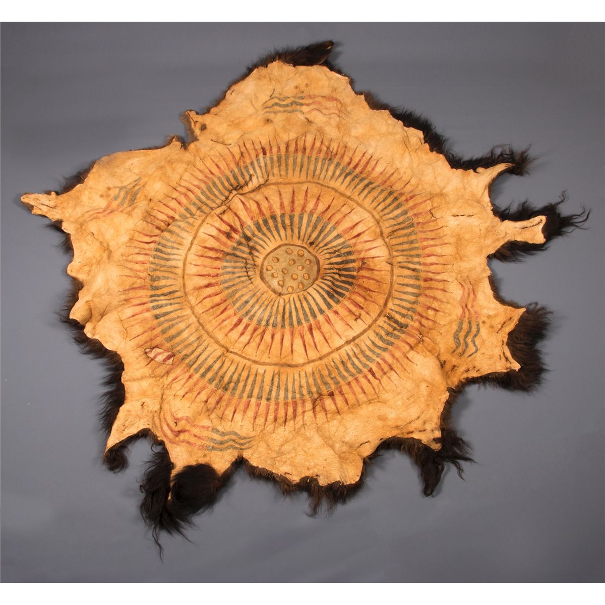 Lakota Sioux Painted Buffalo Robe