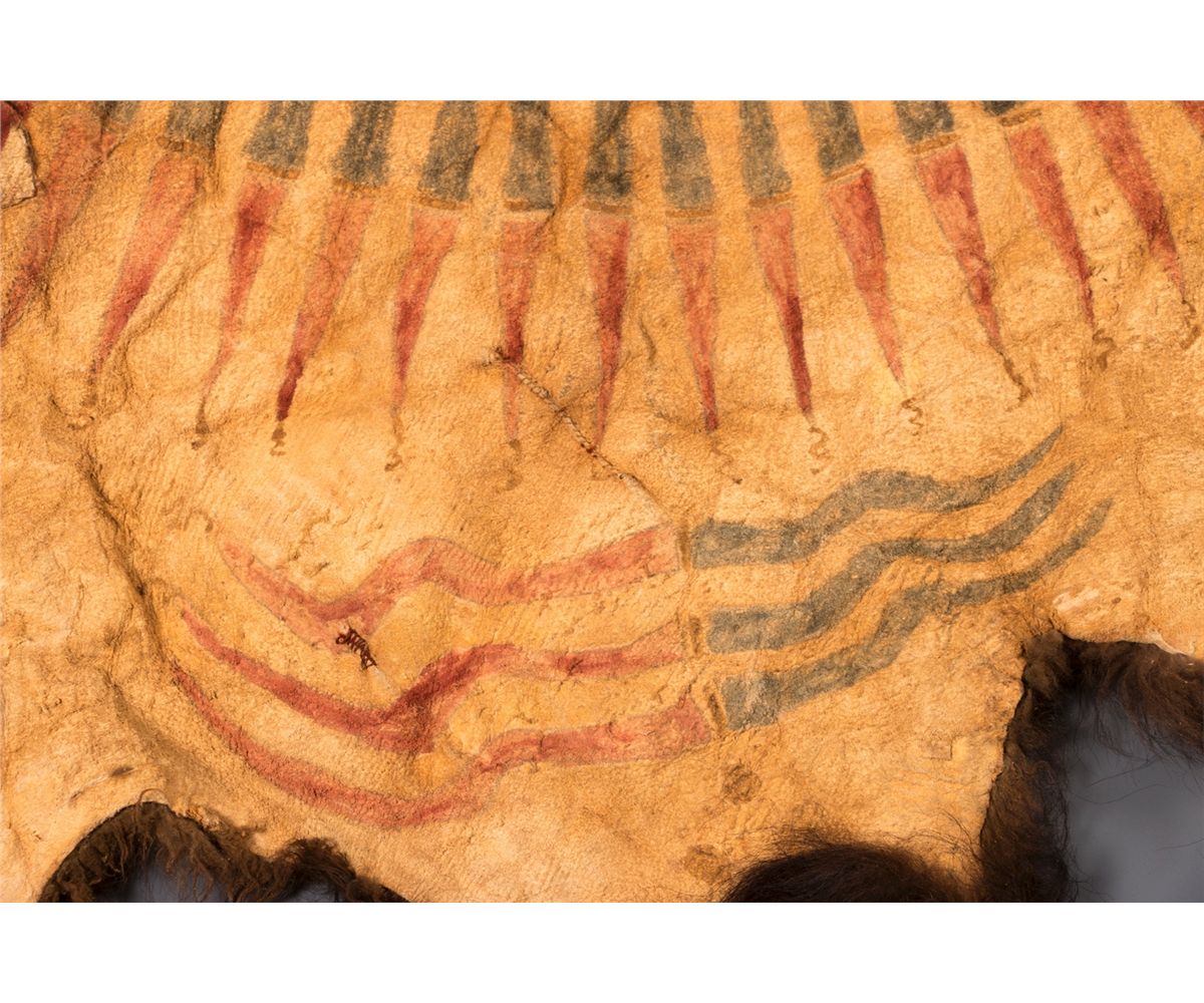 Lakota Sioux Painted Buffalo Robe
