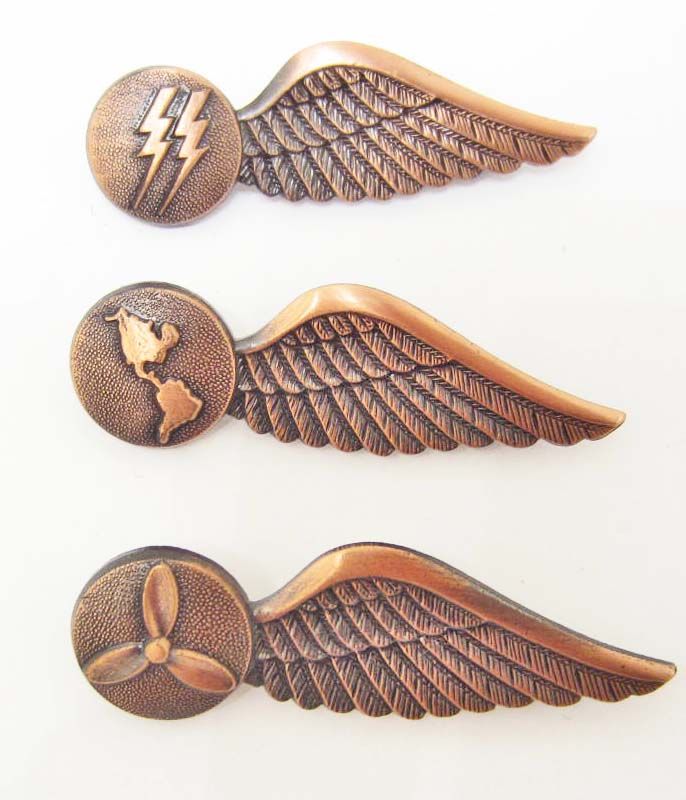 LOT OF 3 USAAF AIR TRANSPORT COMMAND HALF WINGS