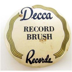 VINTAGE CELLULOID DECCA RECORD BRUSH
