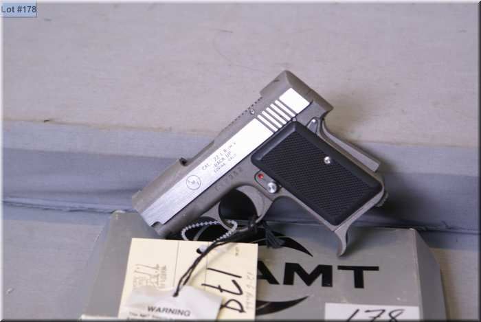 AMT Mod Back Up .22 LR cal 8 shot semi automatic Pistol w/65 MM bbl ...