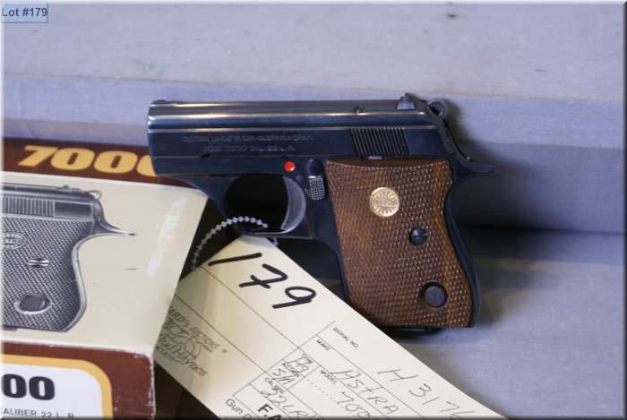 Astra Mod 7000 .22 LR cal 6 shot semi auto Pistol w/59 MM bbl [ appears ...