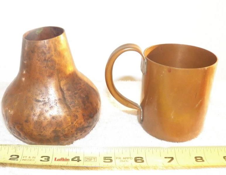 Copper Cup & Pitcher 1- Vintage Solid copper Drinking Moscow Mule ...