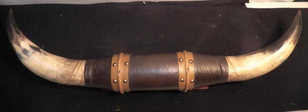 Vintage set Steer Horns Vintage Steer Horns with Leather and Rope ...