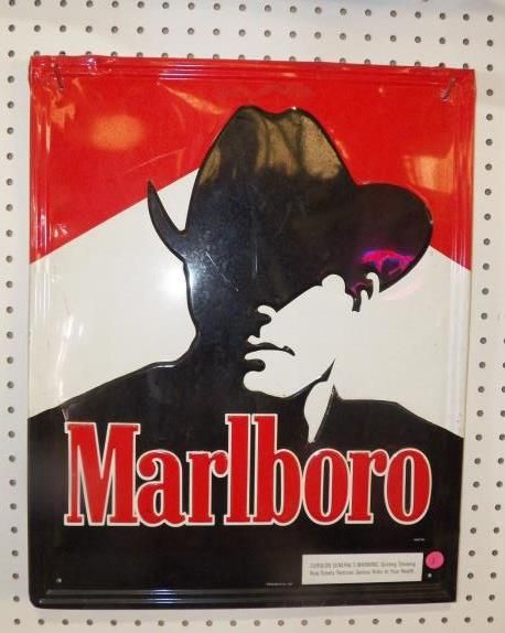 Rare Tin Marlboro Sign Early 1992 Phillip Morris Marlboro Man sign ...