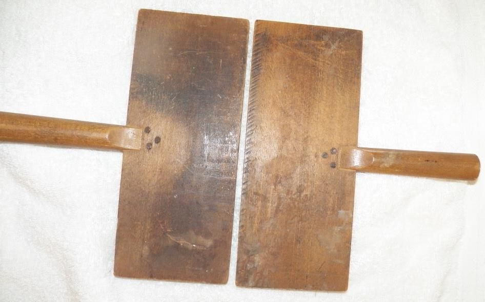 Vintage Wool Carders vintage pair primitive wooden sheep wool carders