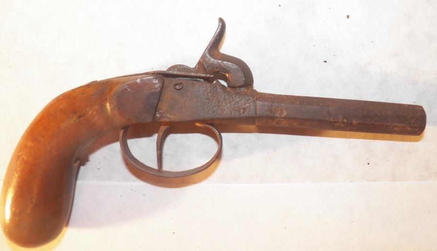 Antique Percussion Black Powder Pistol Vintage Black Powder Pistol ...