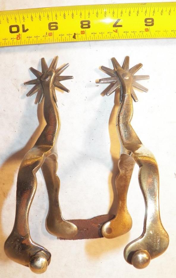 Antique Buerman Double Double Gal Leg Spurs Old set of Buermann ...