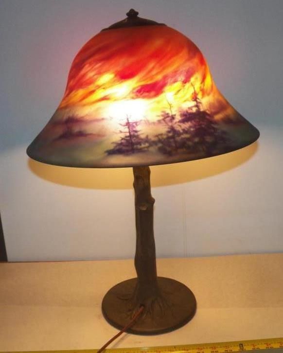 Signed Handel Lamp Base & Shade Founded in 1876 in Connecticut, the ...