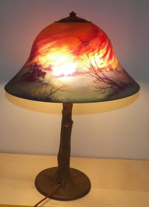 Signed Handel Lamp Base & Shade Founded in 1876 in Connecticut, the ...