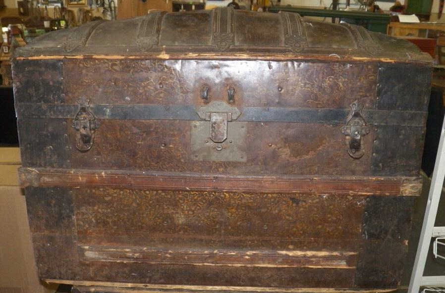 Camel Back Trunk Great 1860's Camel Back Trunk, This early trunk has ...