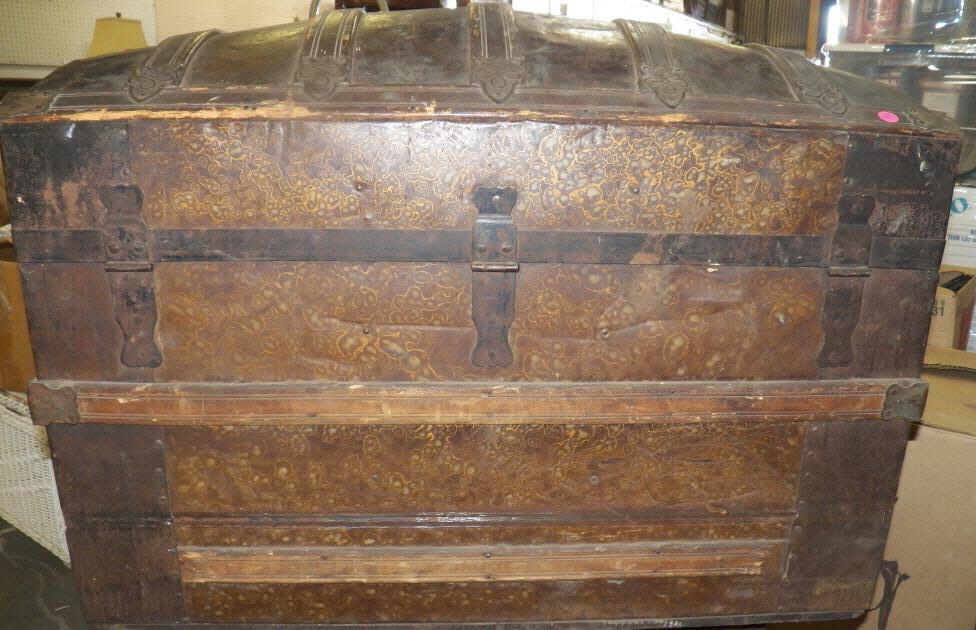 Camel Back Trunk Great 1860's Camel Back Trunk, This early trunk has ...