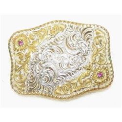 Crumrine Jewlers/Silversmith Reno Nv. Buckle Heavy Silver Plate on ...