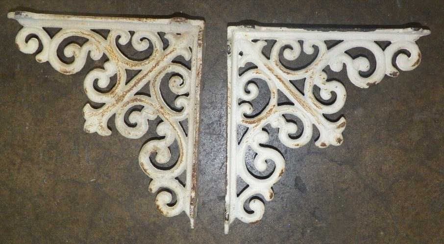 2-Cast Iron Corner Brackets