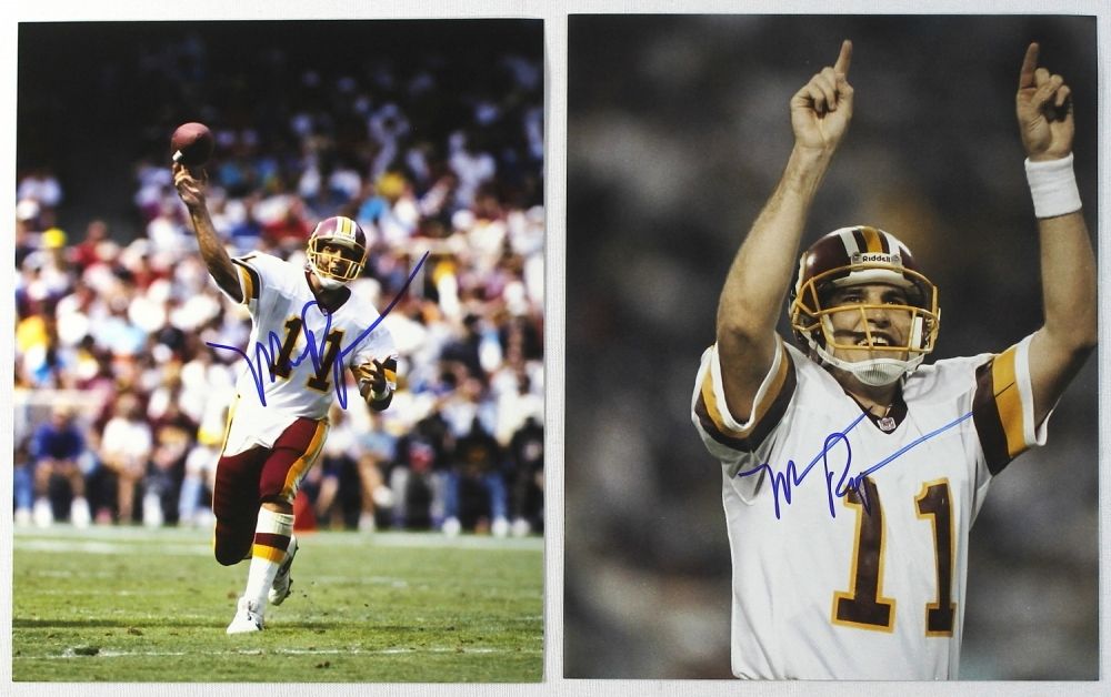 Lot of (2) Mark Rypien Signed 8x10 Photos (PA LOA)