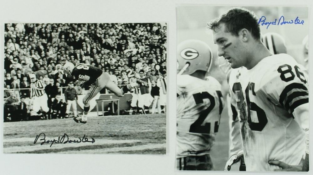 Lot of (2) Boyd Dowler Signed Packers 8x10 Photos (PA LOA)