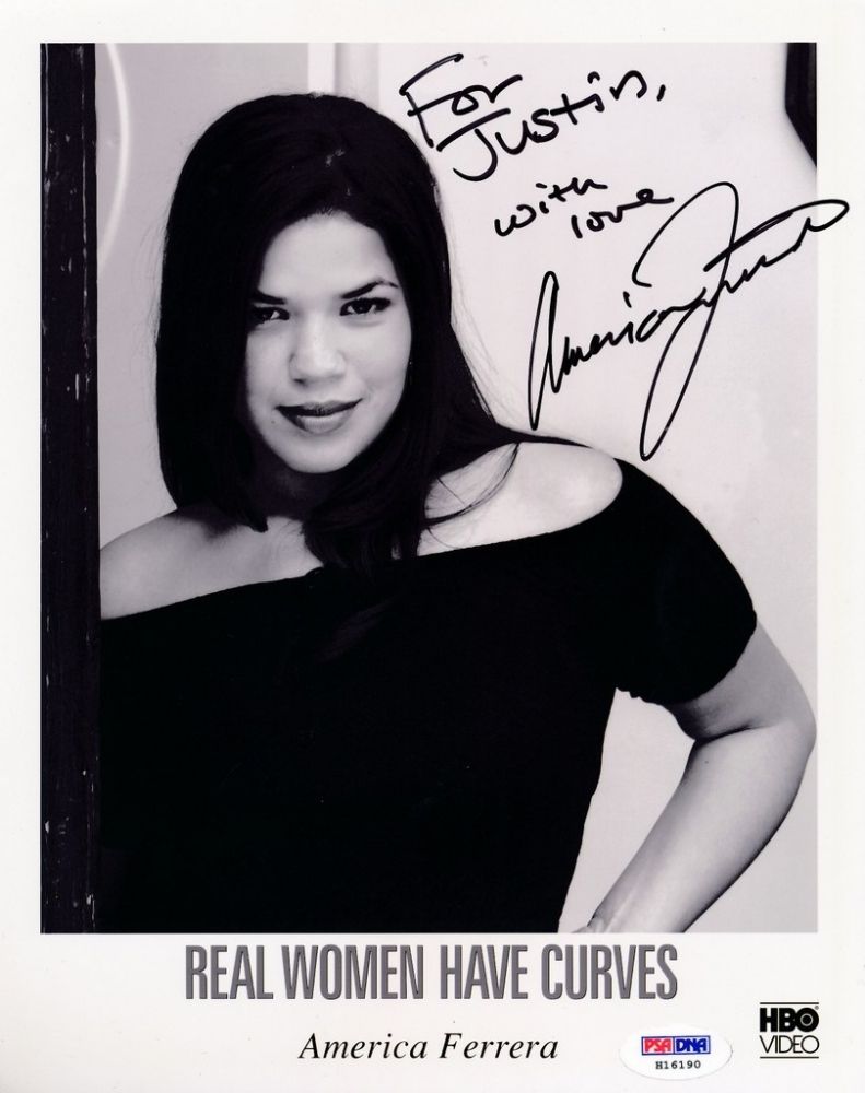 America Ferrera Signed "Real Women Have Curves" 8x10 Photo Inscribed ...