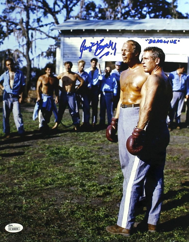 George Kennedy Signed "Cool Hand Luke" 11x14 Photo Inscribed "Dragline ...