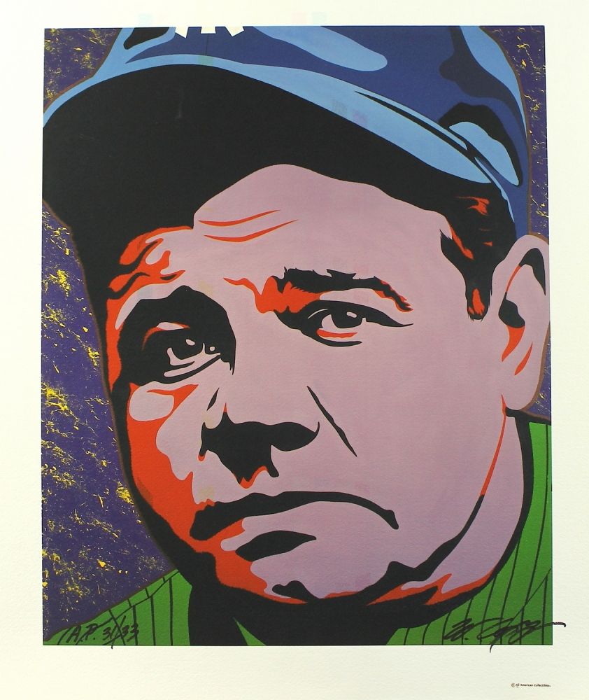Babe Ruth Yankees Limited Edition 15x18 Lithograph Hand-Signed by ...