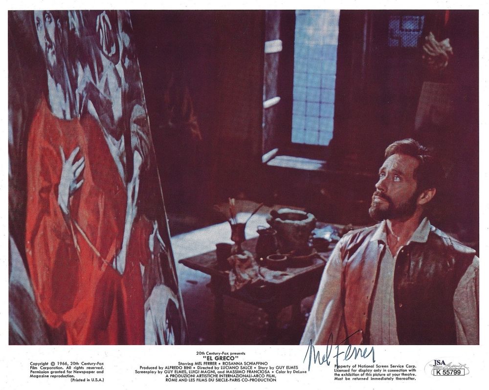 Mel Ferrer Signed "El Greco" 8x10 Photo (JSA COA)