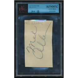 Mel Allen Signed 2.5x4.5 Cut (JSA Encapsulated)