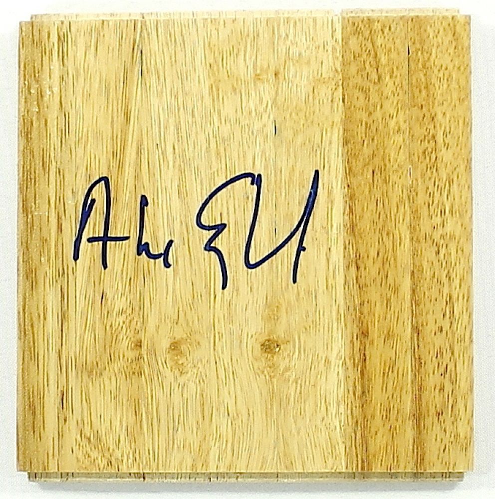 Alex English Signed Nuggets 6x6 Wood Floorboard (PA LOA)