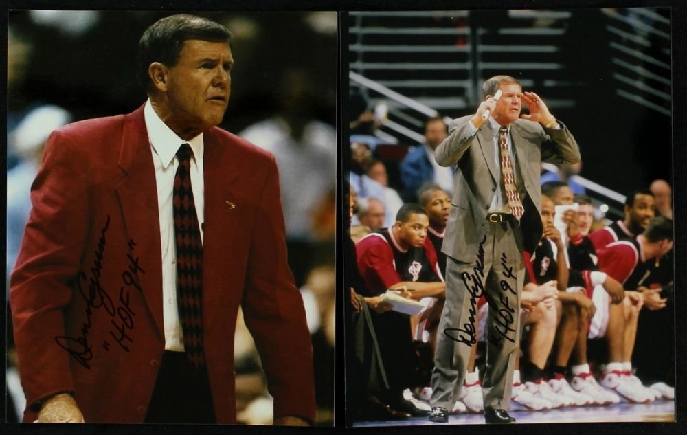 Lot of (2) Denny Crum Signed University of Louisville 8x10 Photos ...