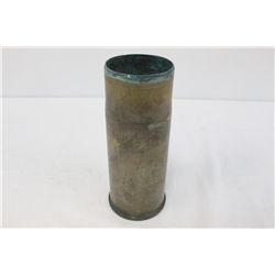 Vintage Brass Artillery Shell Casing (9" long 3.75 bottom diameter)