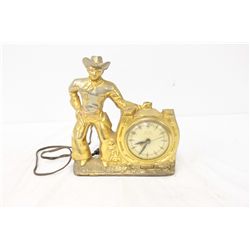 Retro Electric Figural Cowboy Clock