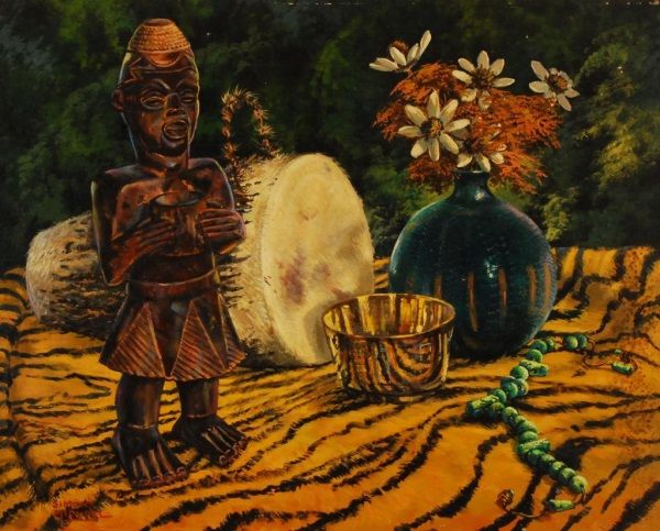 Simon Michael "African Memorabilia" Painting