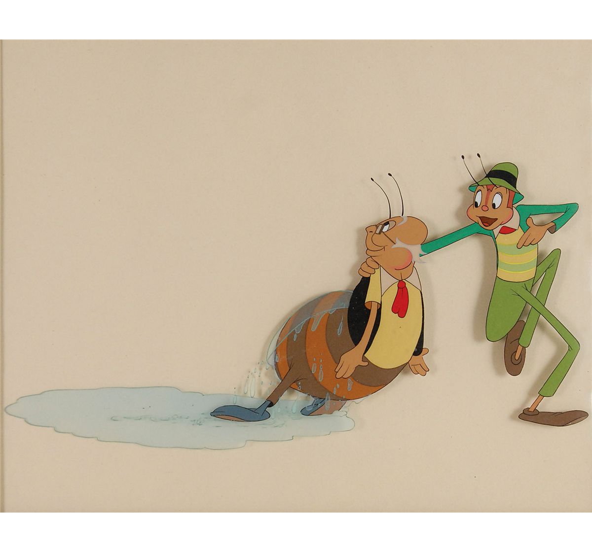 Hoppity and Mr. Bumble production cel from Hoppity Goes to Town