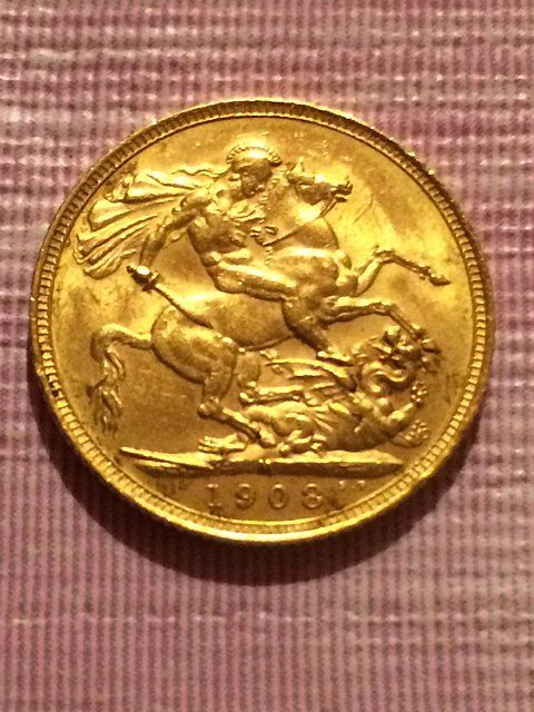 1908 Gold British Sovereign