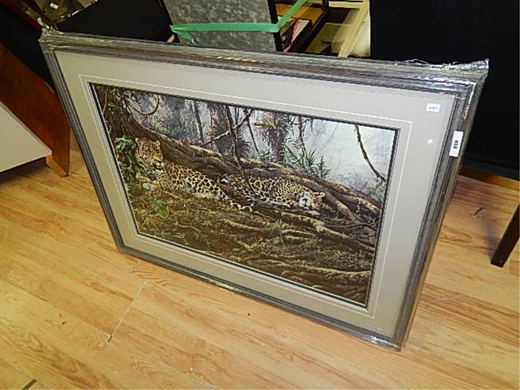 FRAMED LIMITED EDITION PRINT "WATCHFUL REST - JAQUAR - ALLAN HUNT ...